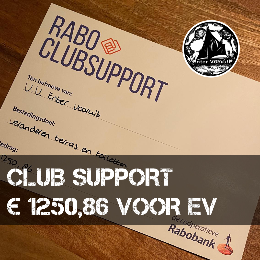 Rabo Club Support: € 1250,86 voor EV